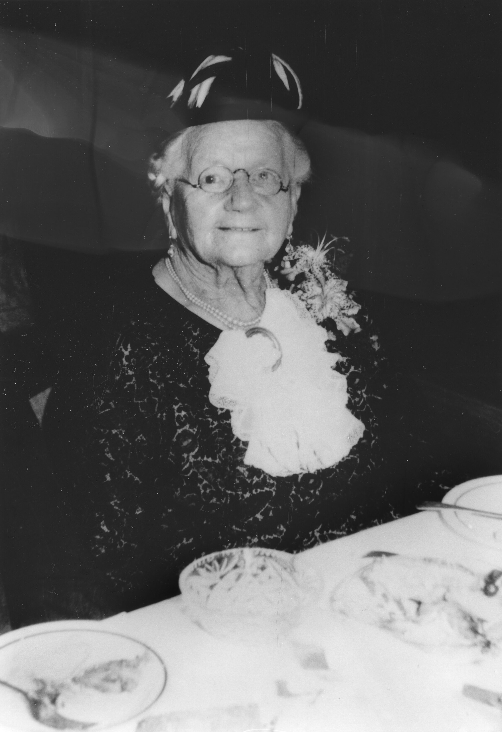 Mary Ann McCurdy at wedding reception of Flora (née Danahay) and Howard ...