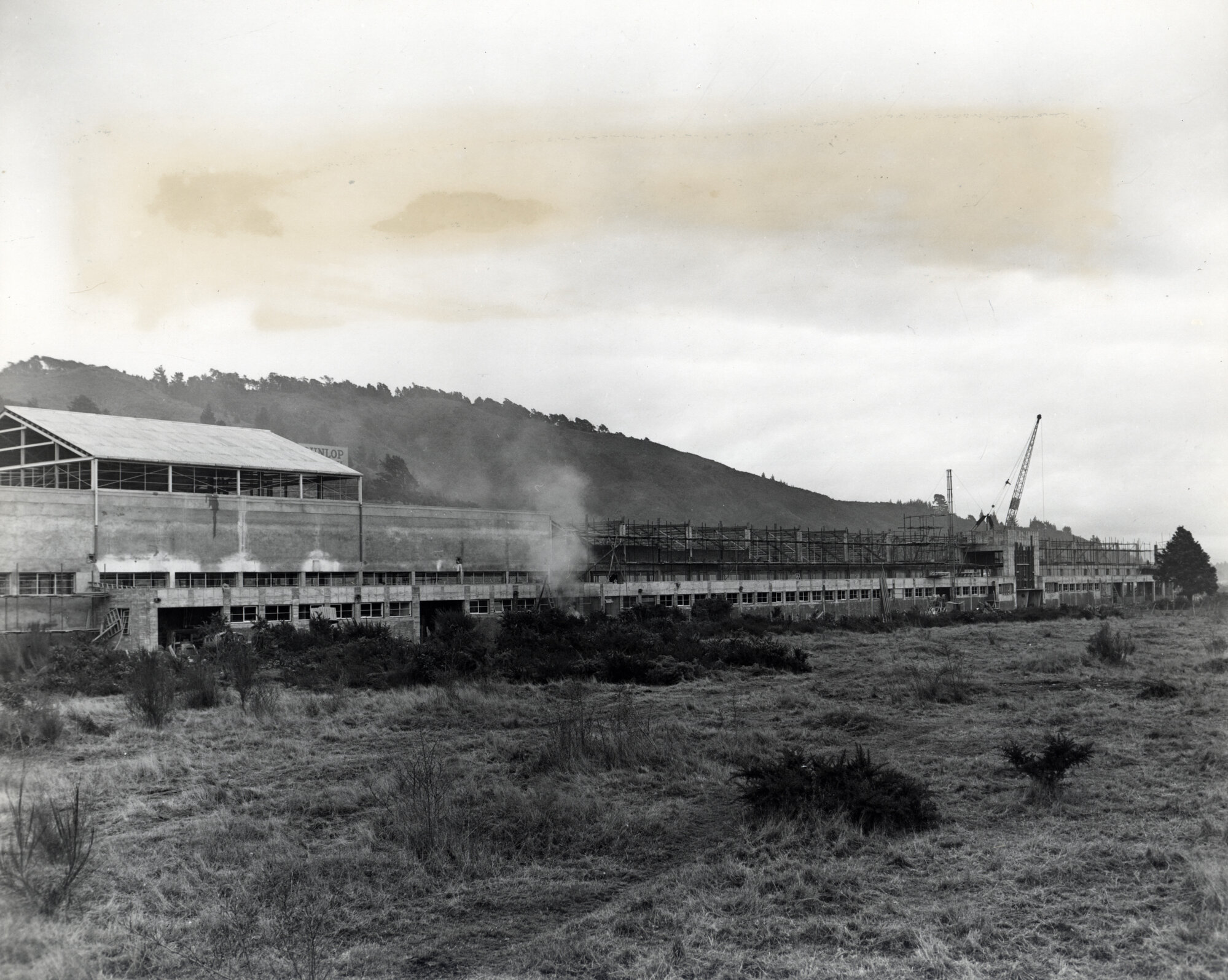 Dunlop factory construction; western end from the north-east | Upper ...
