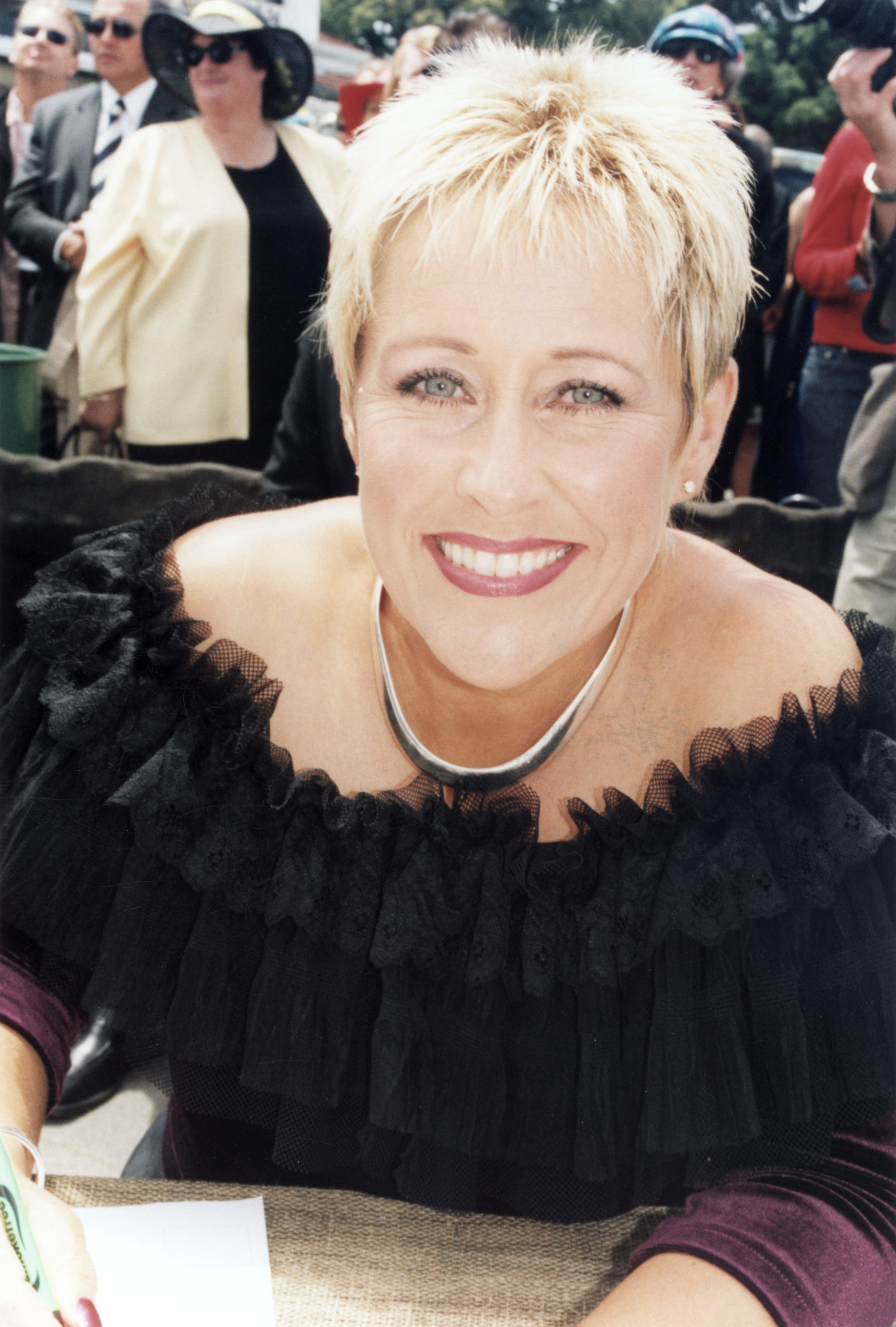 Trentham racecourse fashions 2003; judge; Suzanne Prentice, singer ...