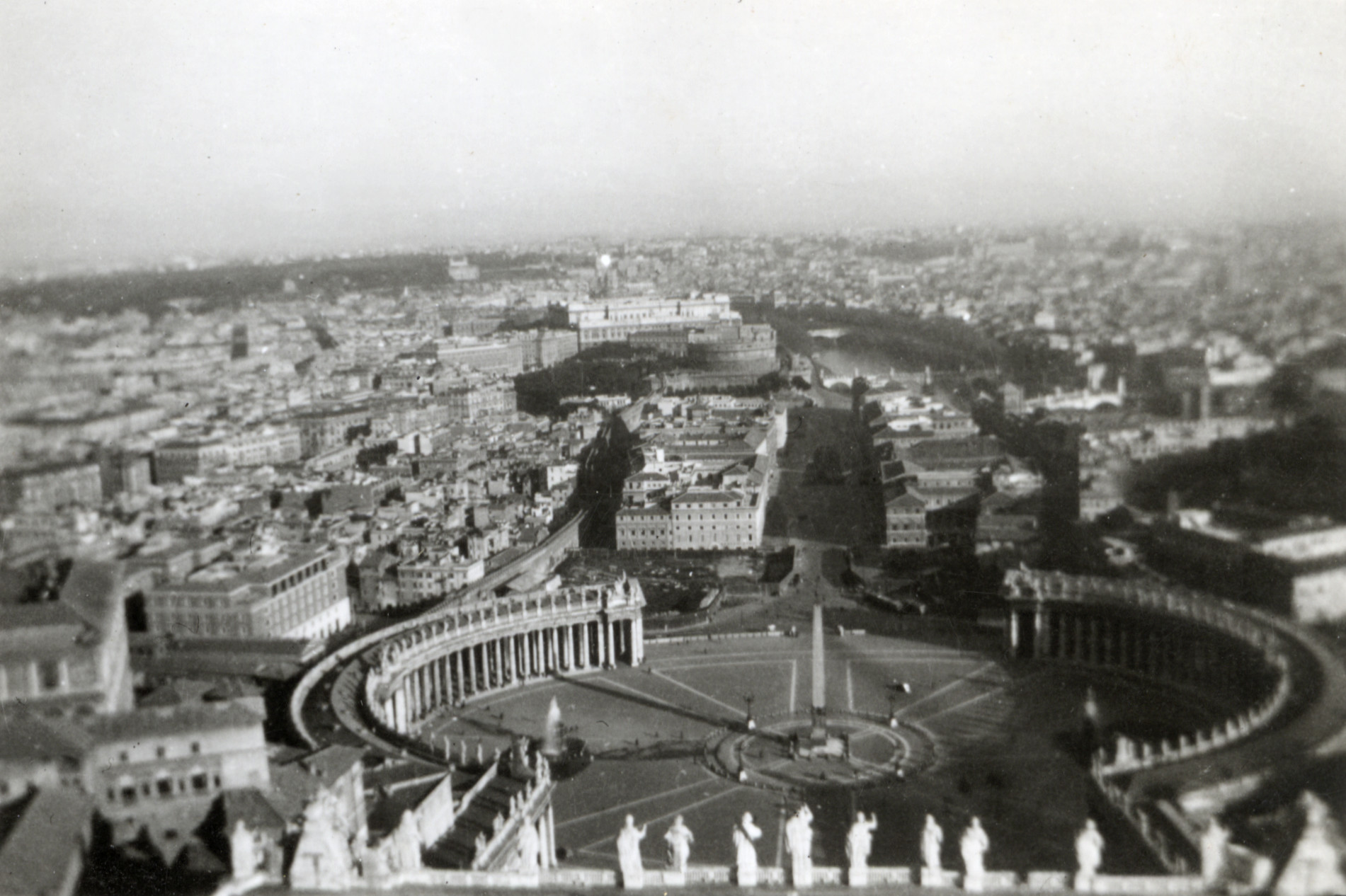 Military Service, World War II; Italy; Rome; St Peter's Square from the ...