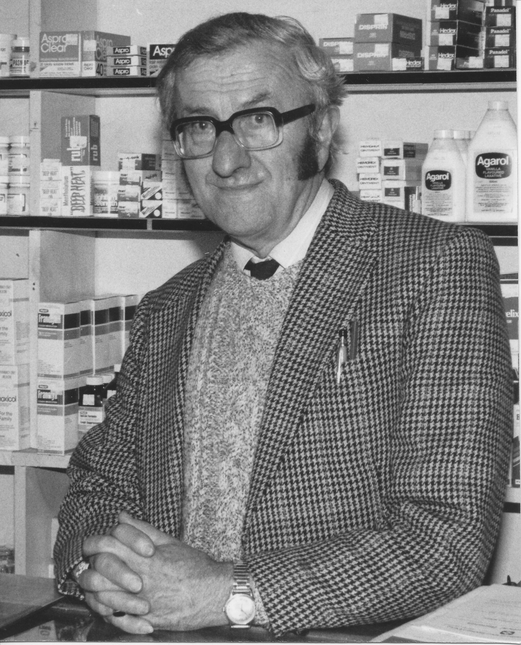 Pharmacist John Simcock retires. | Upper Hutt Libraries