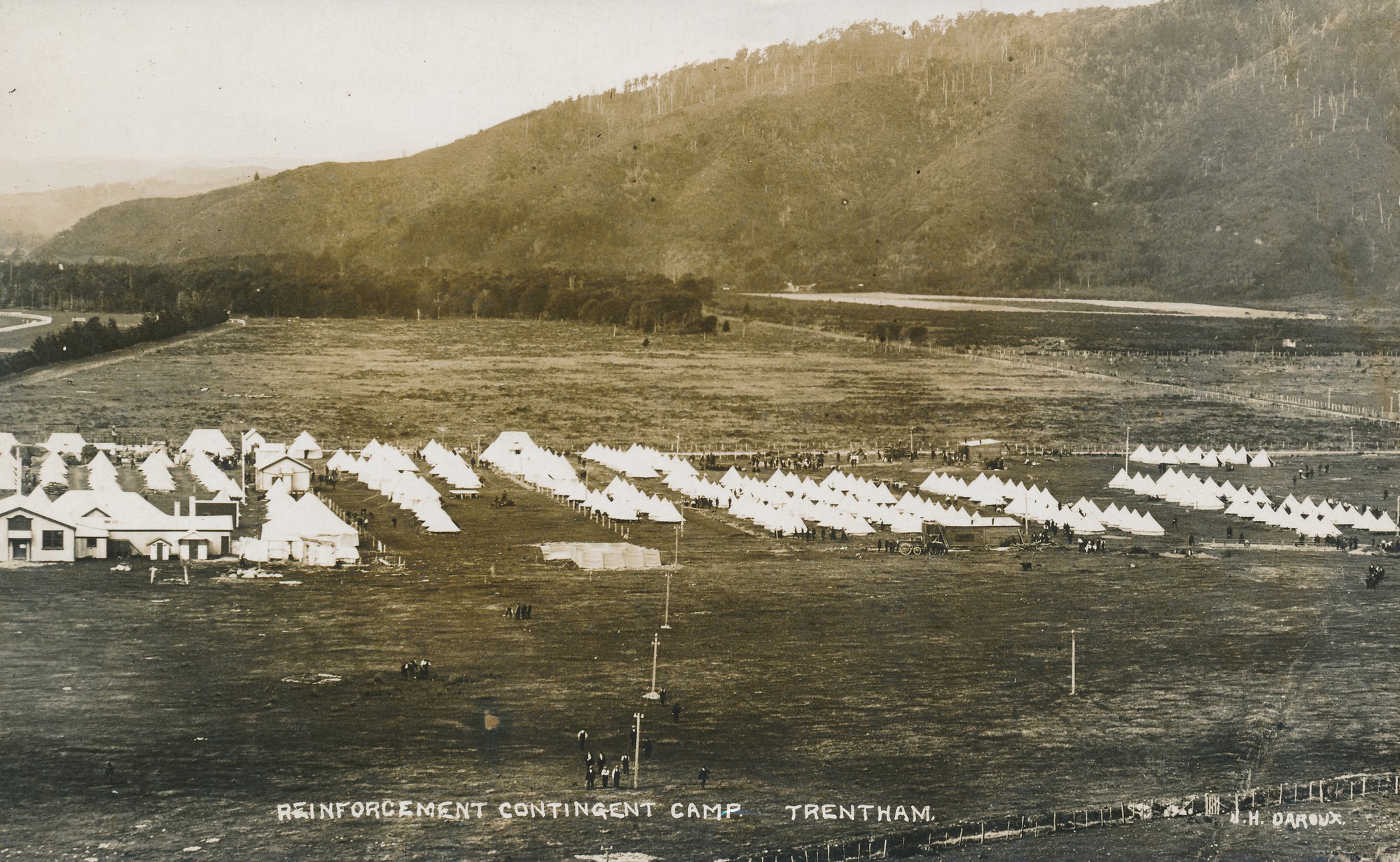 Trentham Camp overall view 1914; reinforcement contingent camp. | Upper ...