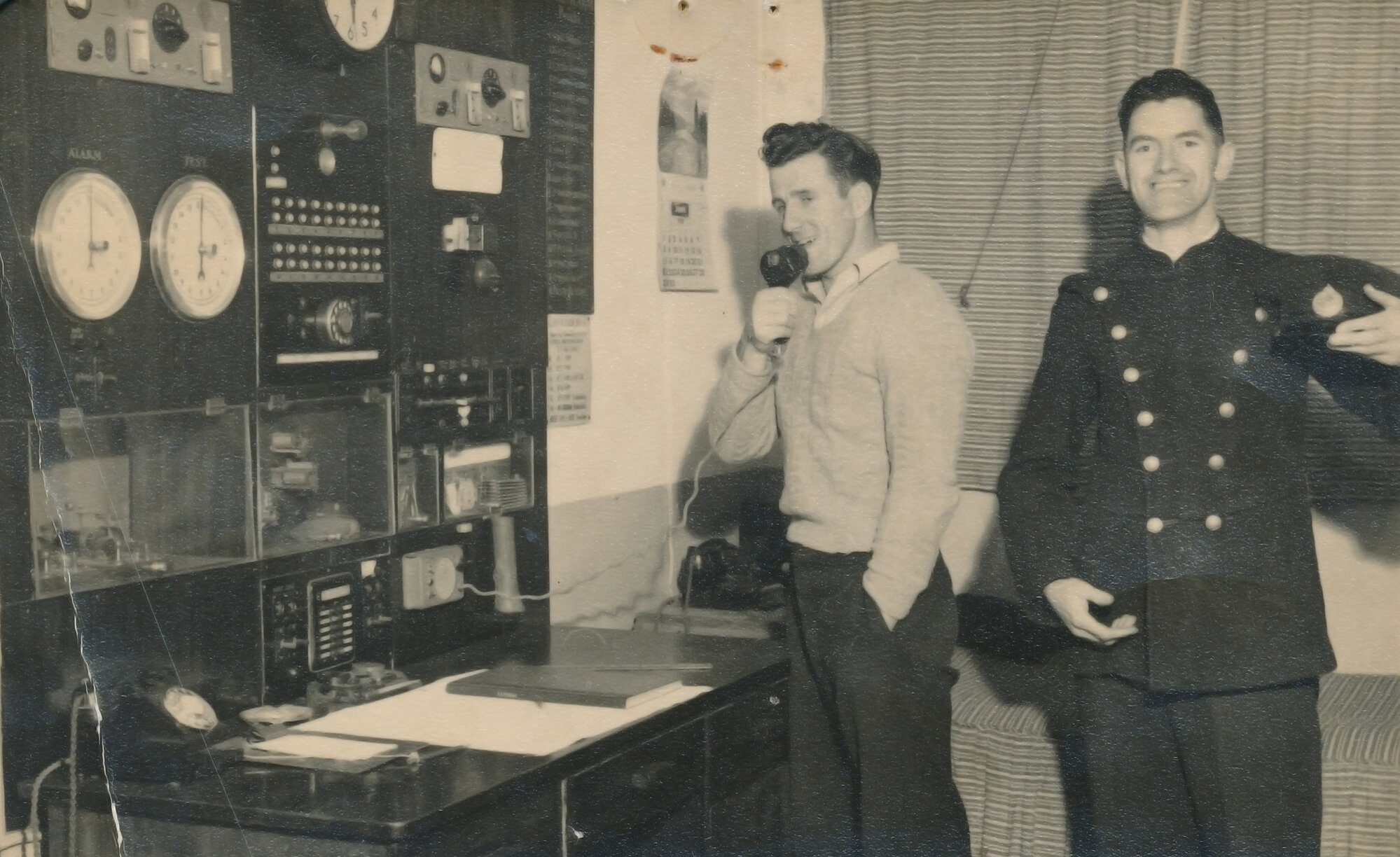 Silverstream Volunteer Fire Brigade group, 1940s; Cecil Orr and Fred ...